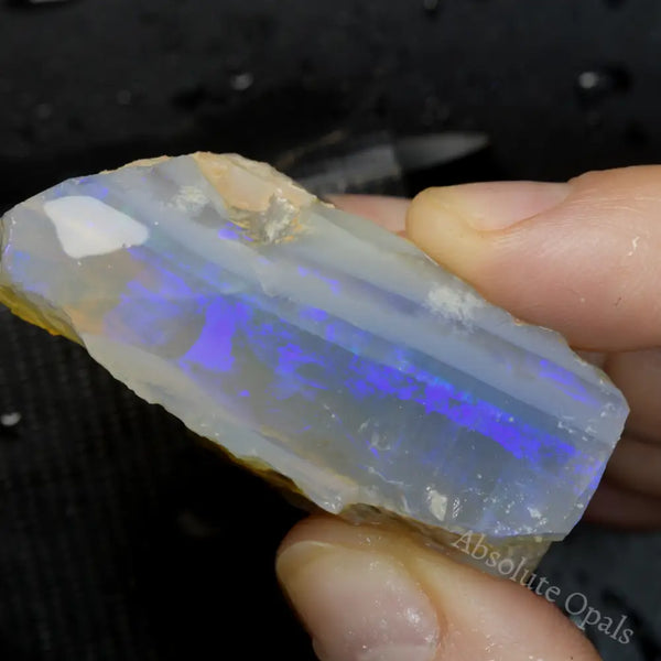 195 cts Australian Rough Opal Lightning Ridge -Electric Purple - Absolute Opals & Gems