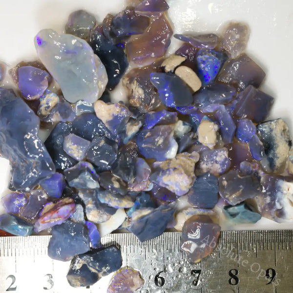 180 cts Australian Rough Black Opal Parcel, Lightning Ridge CMR - Chip ...