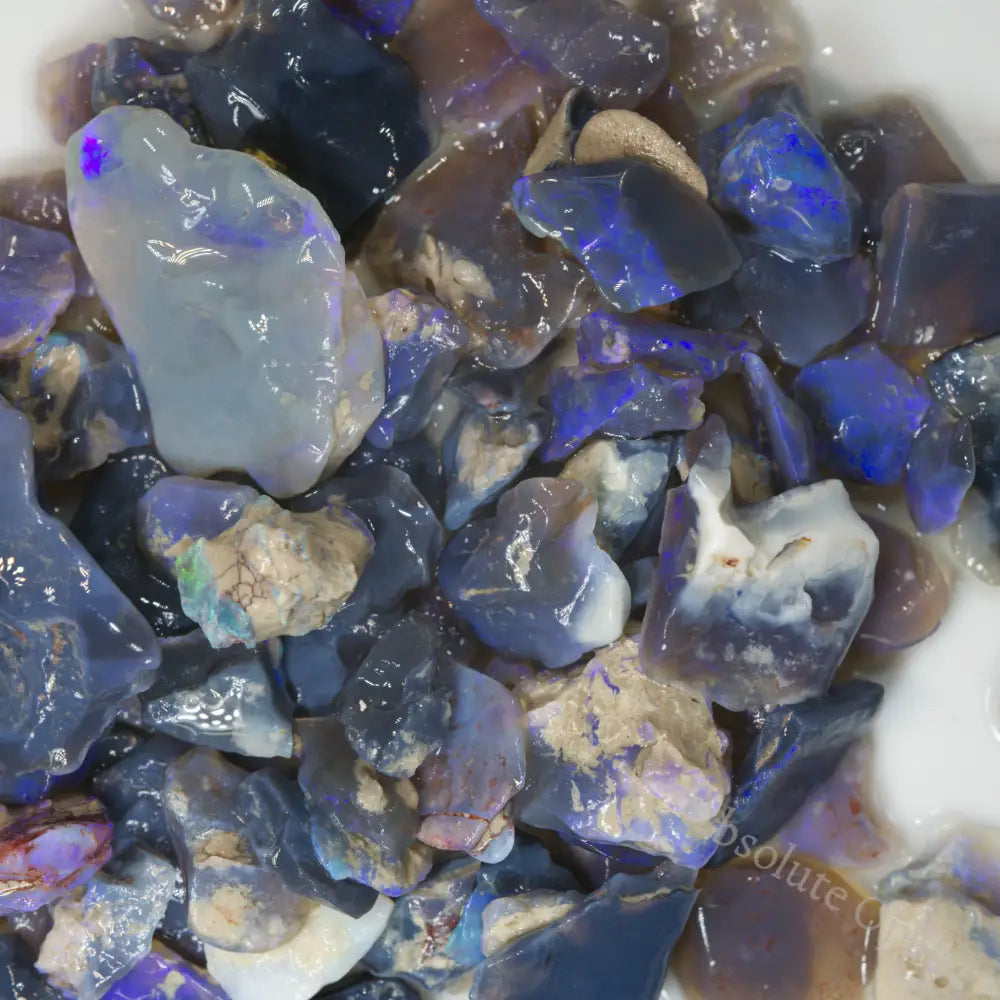 180 cts Australian Rough Black Opal Parcel, Lightning Ridge CMR - Chip ...