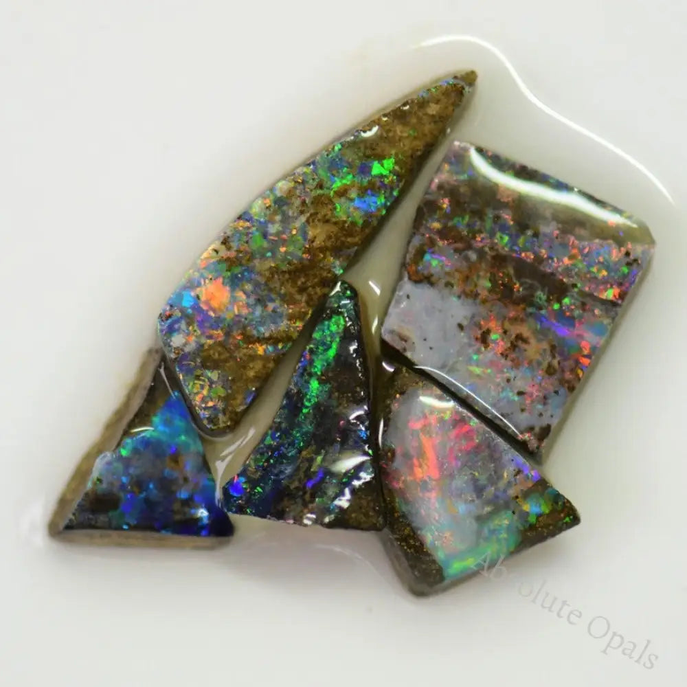 19.65 cts Australian Boulder Opal Rough Parcel Rubs - Absolute Opals & Gems