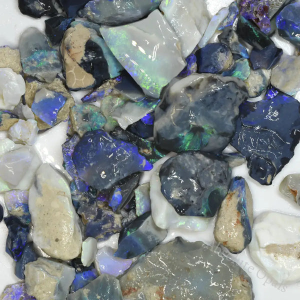 530 cts Australian Rough Opal Parcel, Lightning Ridge - Potch and Colo ...