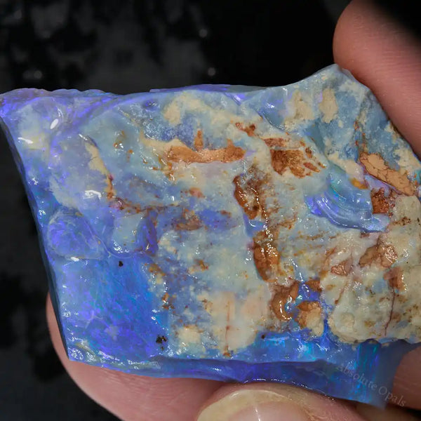 Rough Opal Lightning Ridge - Authentic Blue Gemstone 80 cts - Absolute ...